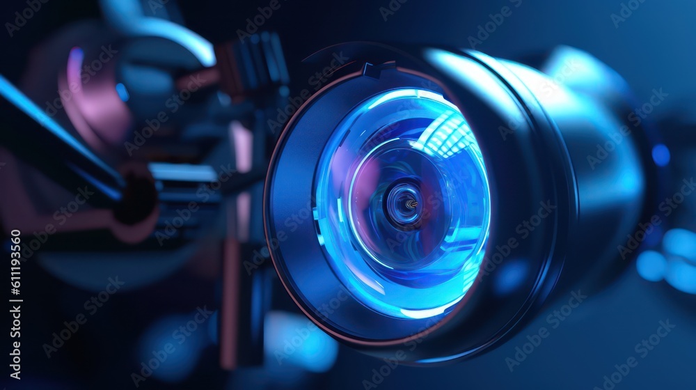 CCTV security camera in data center. Technology background. AI ...