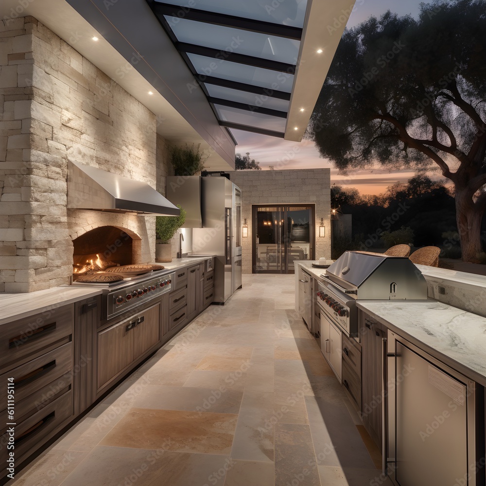 Custom outdoor kitchen area designs for the modern high-end custom home ...