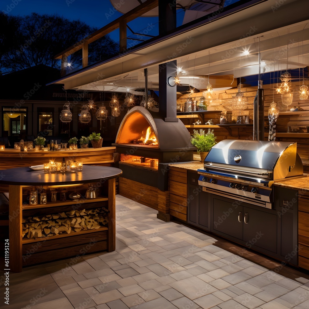 Custom outdoor kitchen area designs for the modern high-end custom home ...