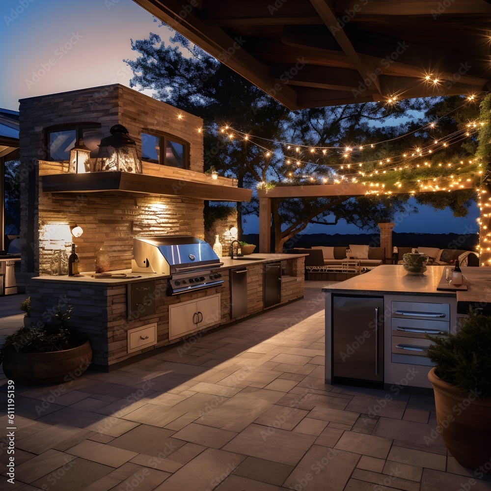 Custom outdoor kitchen area designs for the modern high-end custom home ...