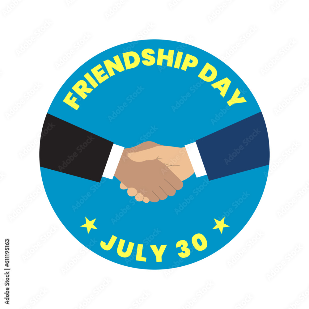 Handshake vector depicting friendship day. Different skin colors give ...
