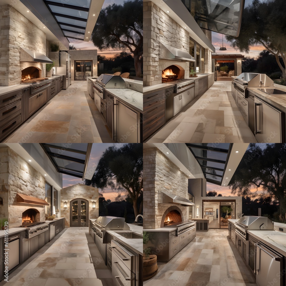 Custom outdoor kitchen area designs for the modern high-end custom home ...