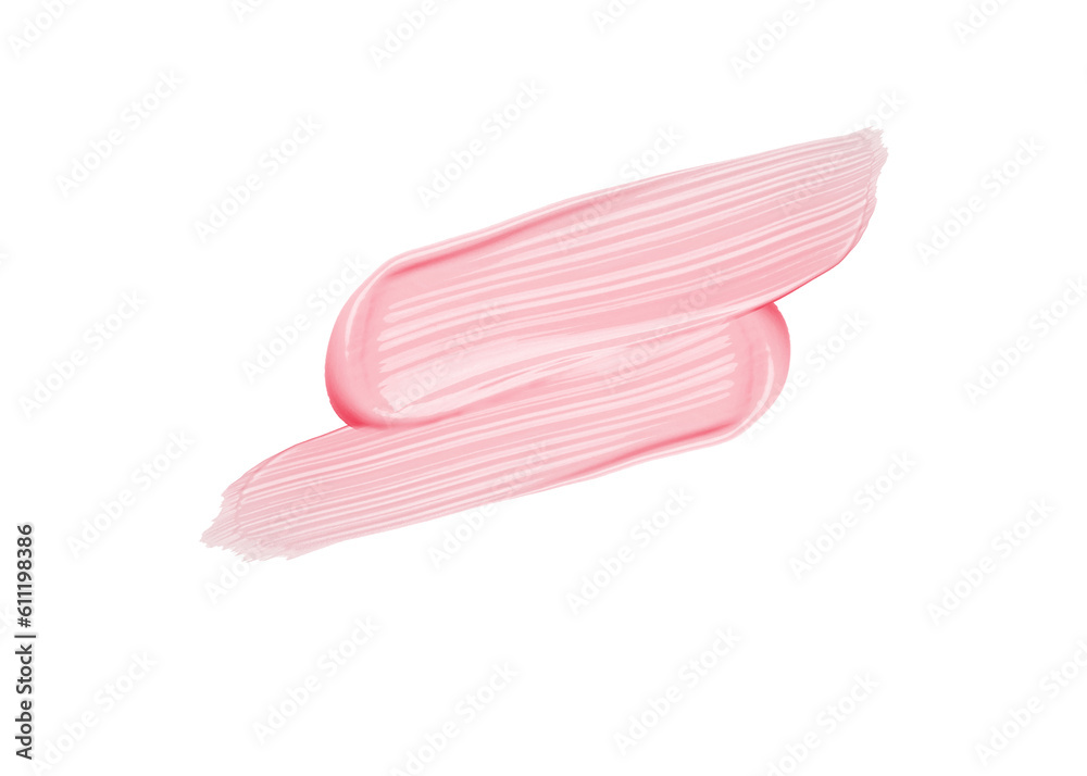 Lipstick smear smudge swatch isolated on transparent background. Cream ...