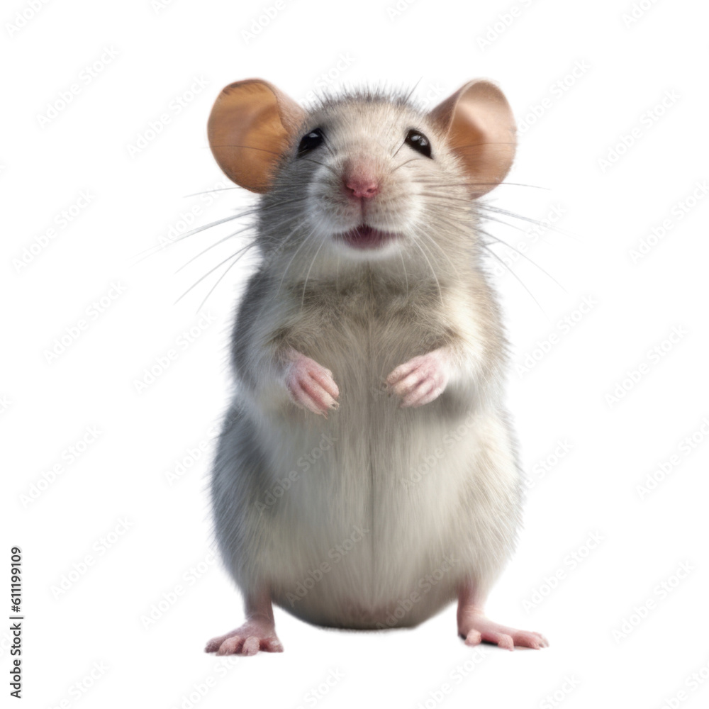 Illustration painting of cute rat isolated transparent background ...