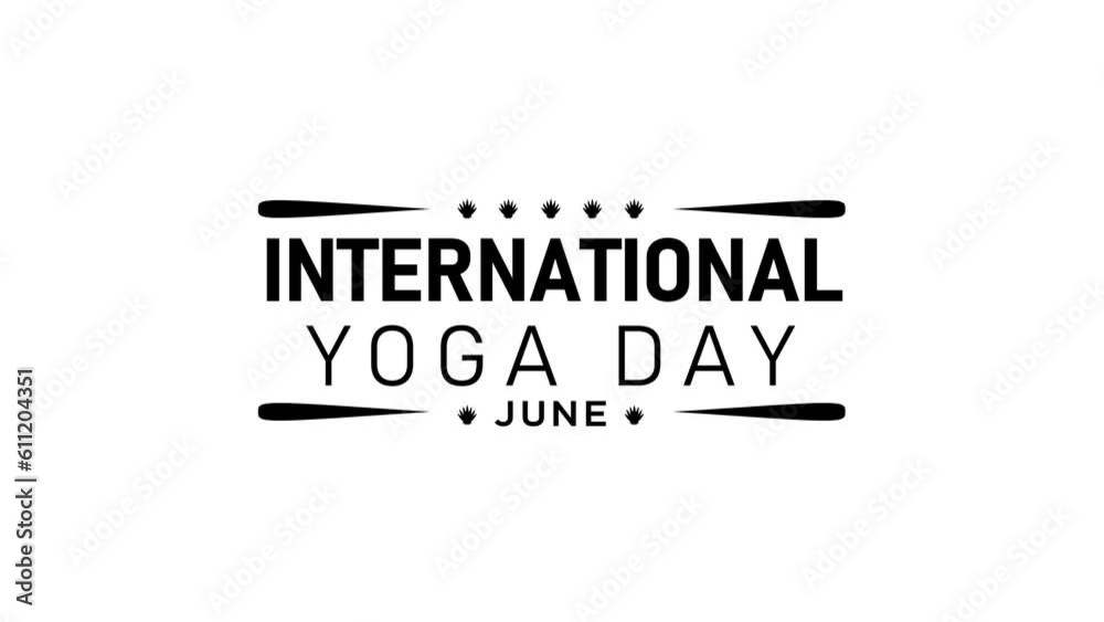 international yoga day animation. 4k animated greeting card. gift card ...