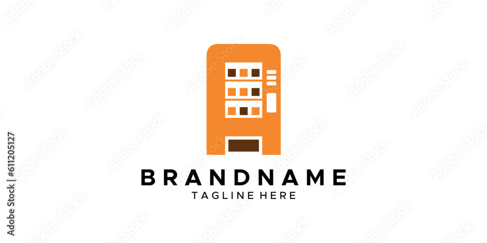 a vending machine themed graphic, on a white background. base vector ...