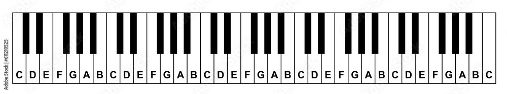 Piano keyboard diagram - piano keyboard layout on transparent ...