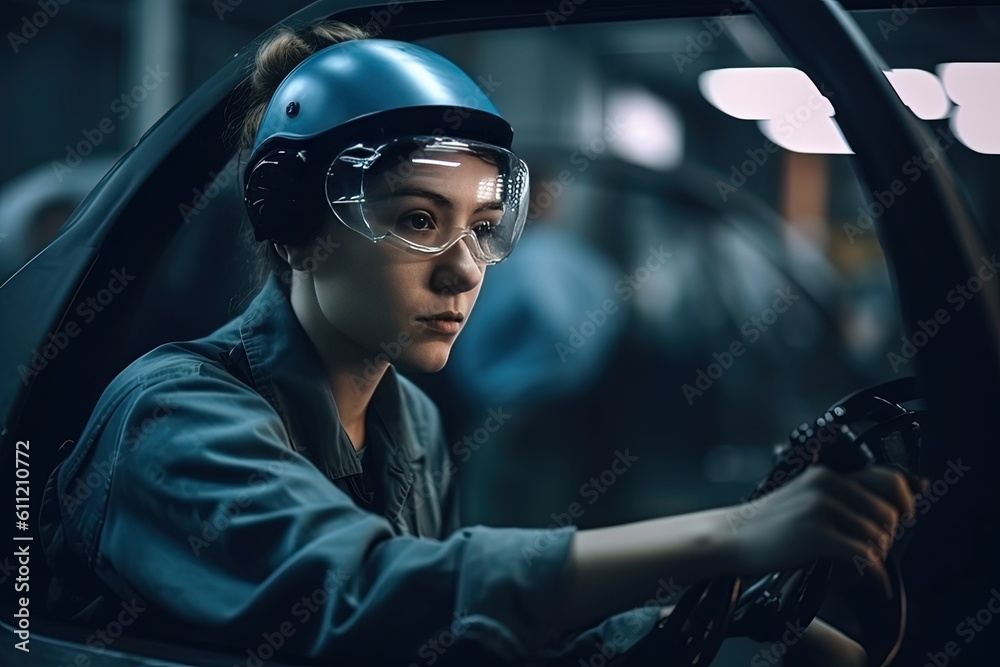 Empowered woman in car factory: Breaking barriers, she showcases ...