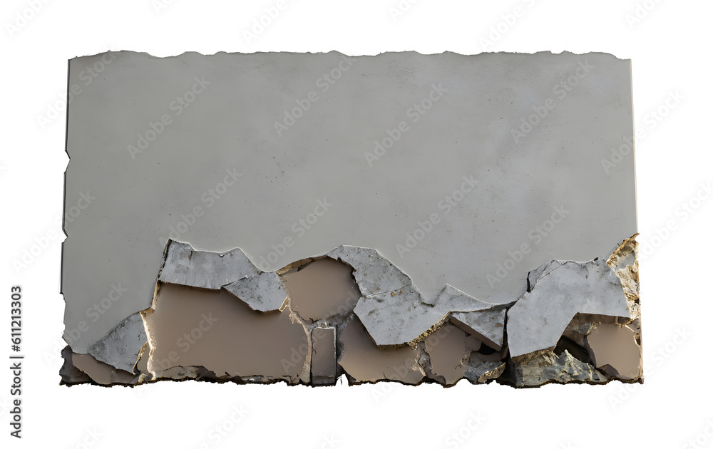 broken building wall, isolated on transparent background, png ...
