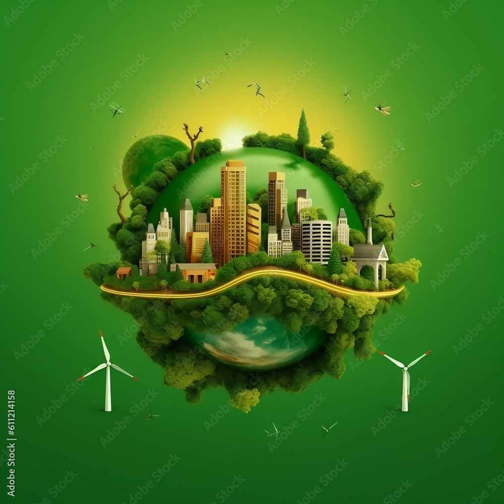 Sustainable development goals of promote clean energy. Renewable energy ...