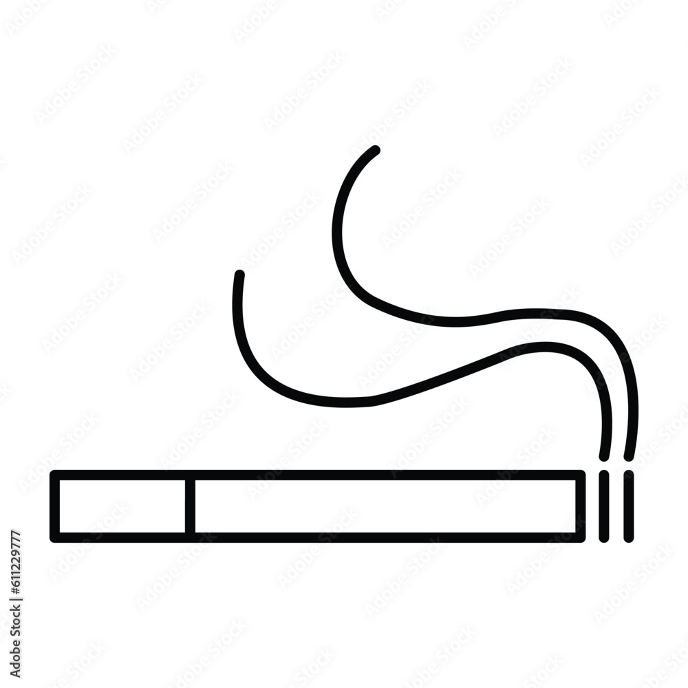 Cigarette vector icon in line style design for website design, app, UI ...