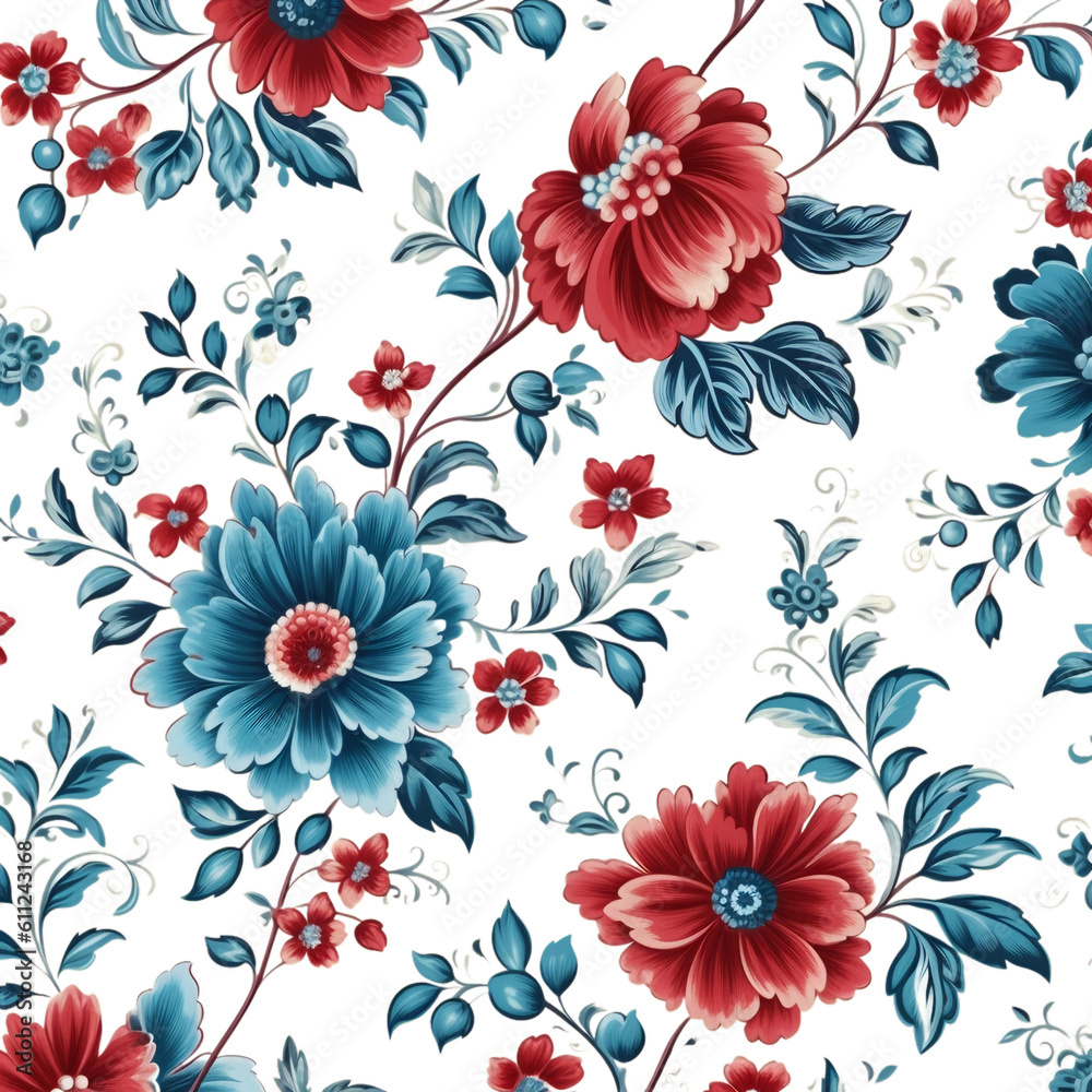 4th of July Flowers Background Sublimation, 4th of July Watercolor ...