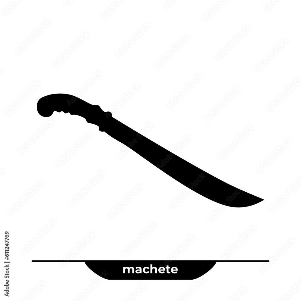Machete silhouette or slaughter knife for slaughtering qurban animals ...