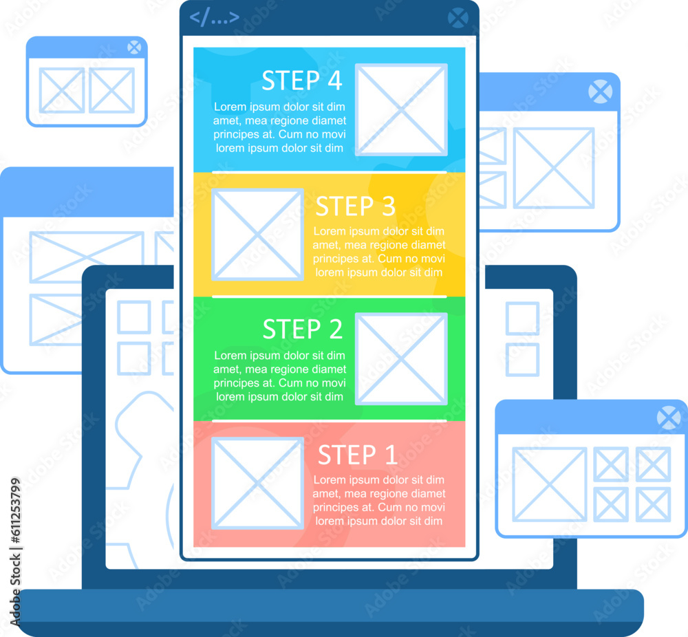 Adapting site for smartphone infographic chart design template. Mobile ...