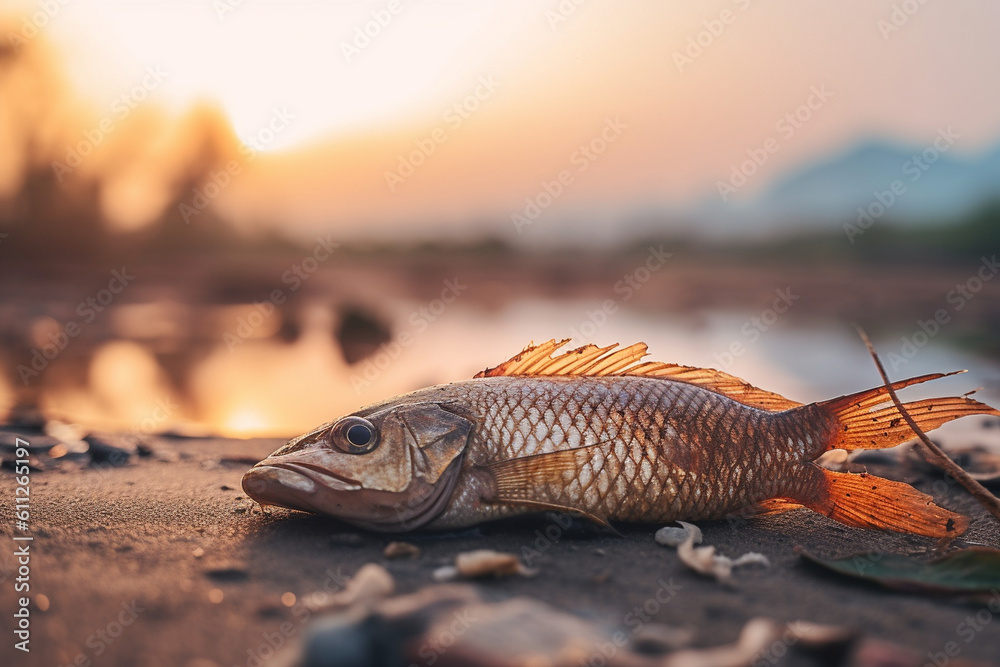 Dead fish washed ashore due to water pollution, Climate change and ...