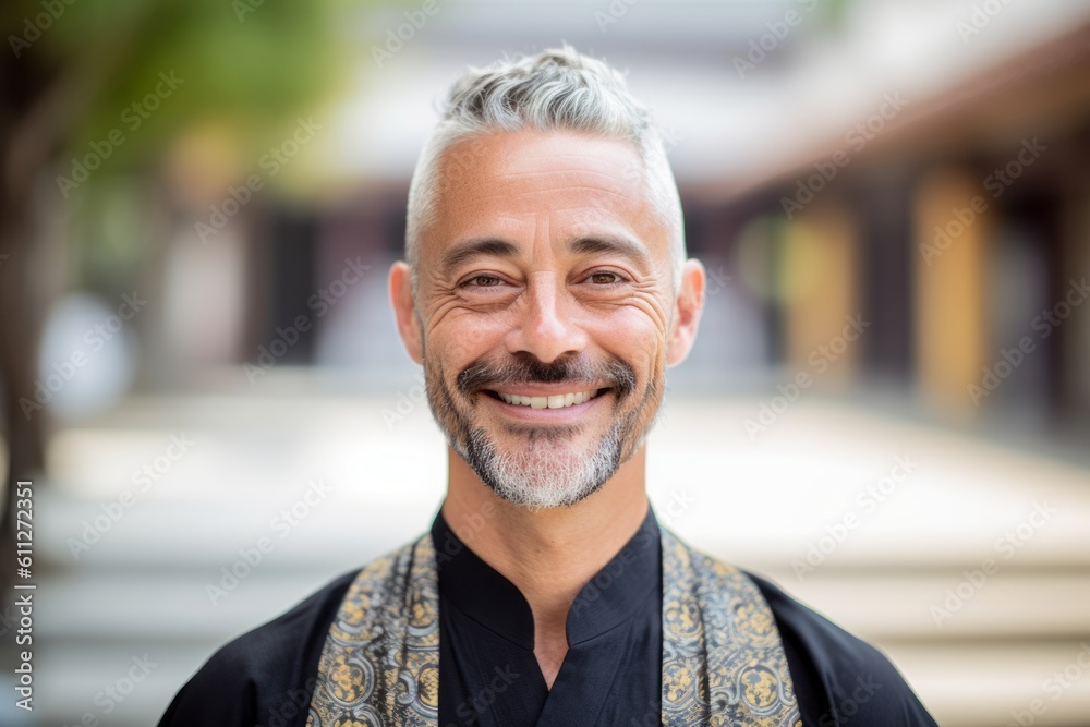 Close-up portrait photography of a happy mature boy wearing a chic ...