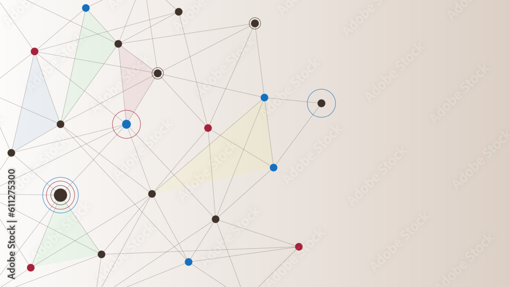 Digital network connection with plexus and connecting dots lines. Social networking, big data ...