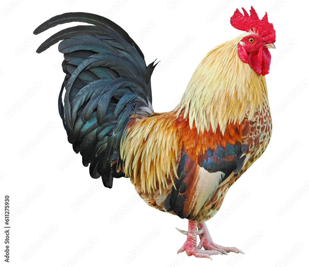 Photo & Art Print Rooster isolated, PNG on transparent background, Robin