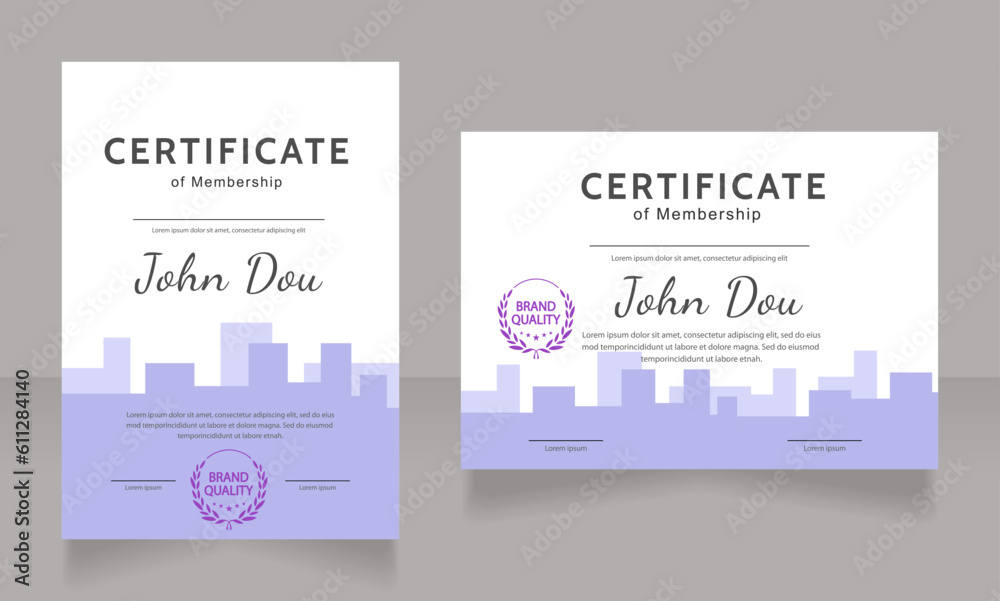Best project certificate design template set. Vector diploma with ...