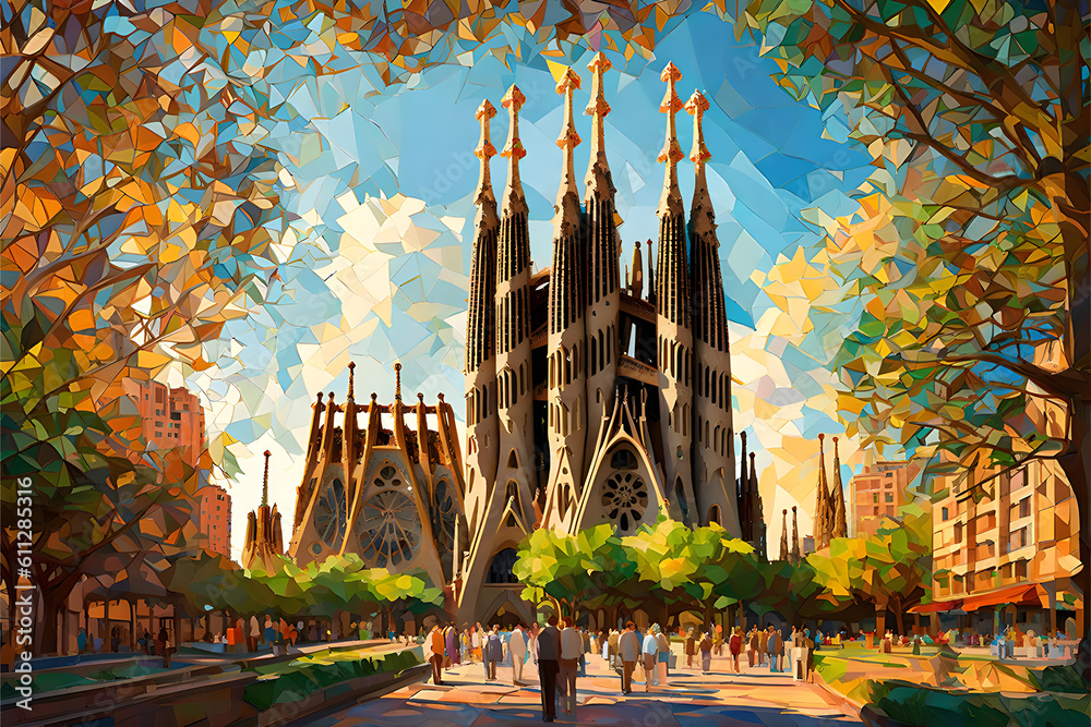 An enchanting illustration of the Sagrada Familia reveals the awe ...