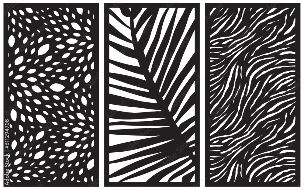 Decorative black patterns with white background, Islamic, floral and ...