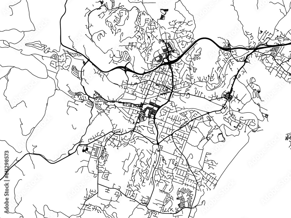 Vector road map of the city of Langford British Columbia in Canada on a ...