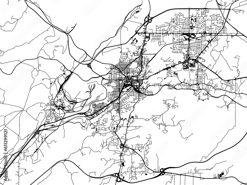 Vector road map of the city of Sudbury Ontario in Canada on a white ...