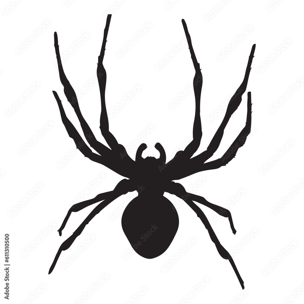Spider Vector Silhouette Clipart Stock Vector | Adobe Stock