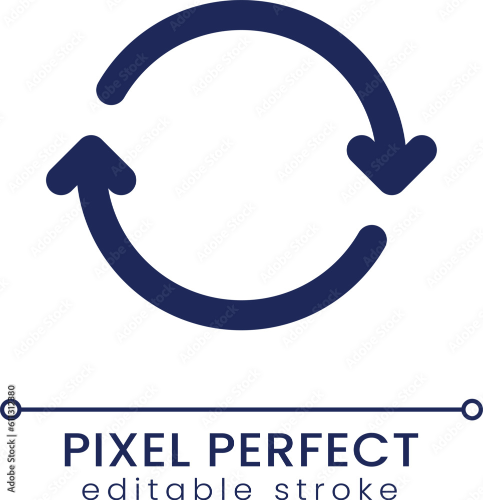 System upgrade pixel perfect linear ui icon. Download update files ...