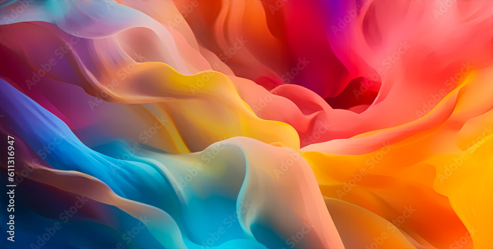 Rainbow color transparent chiffon background image Stock Illustration ...