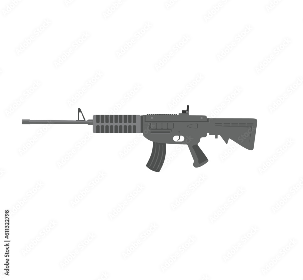 m4 assault rifle vector art illustration gun design Stock Vector ...