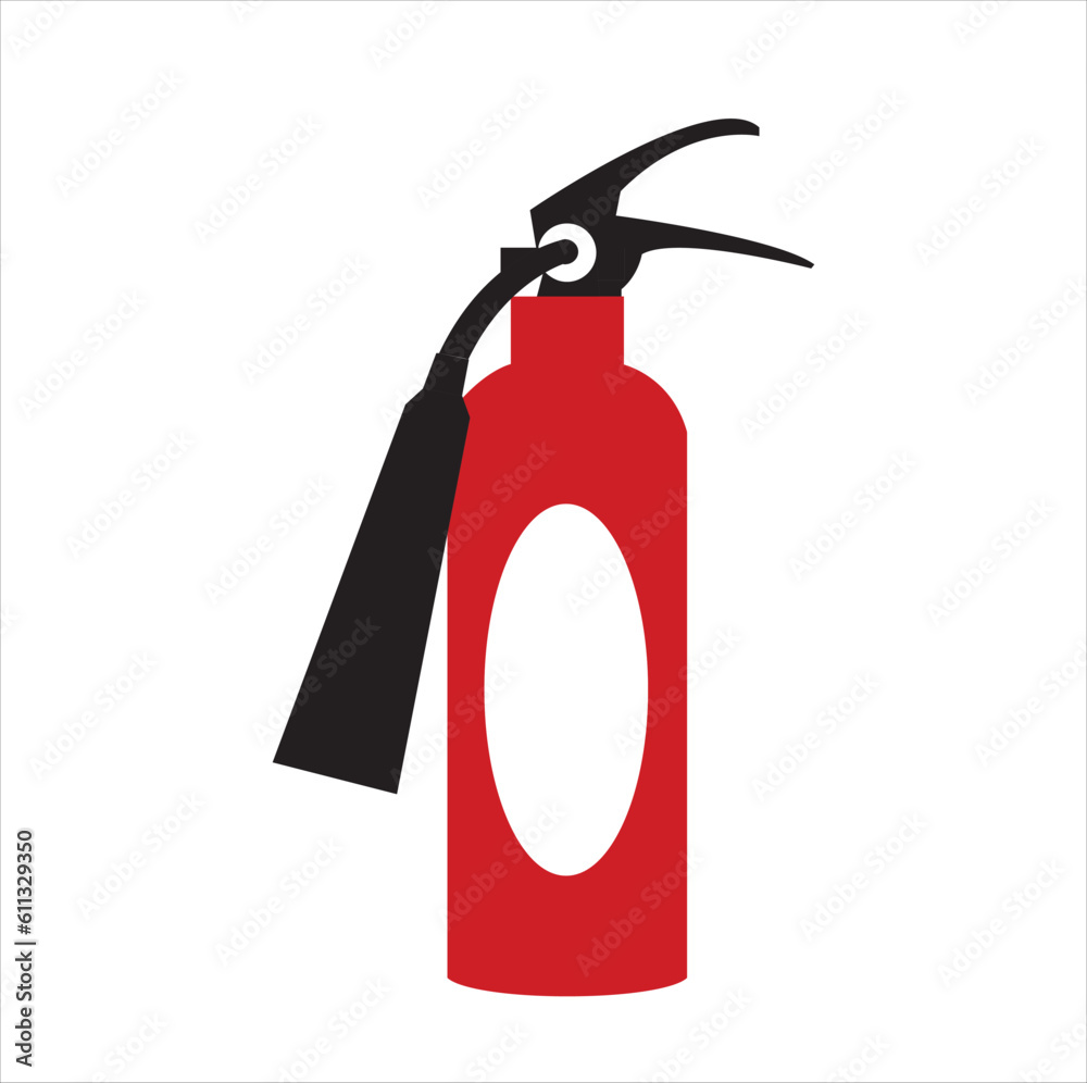 Simple fire extinguisher firefighter equipment. Fire-fighting safety ...