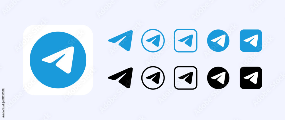 Telegram. Different styles, color, Telegram social network, Telegram ...