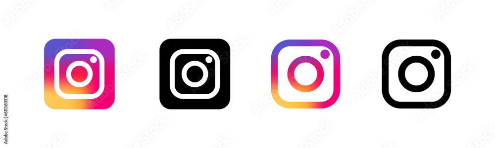 Instagram. Different styles, color, Instagram social network, Instagram ...