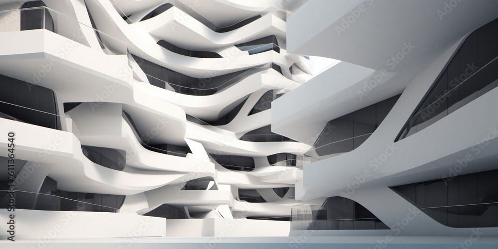 Abstract modern architecture mesmerizes with its fusion of form and ...