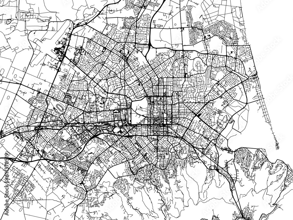 Vector road map of the city of Christchurch in New Zealand on a white ...