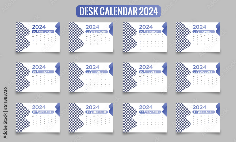 Desk Calendar Free vector hand drawn annual calendar template, Free ...