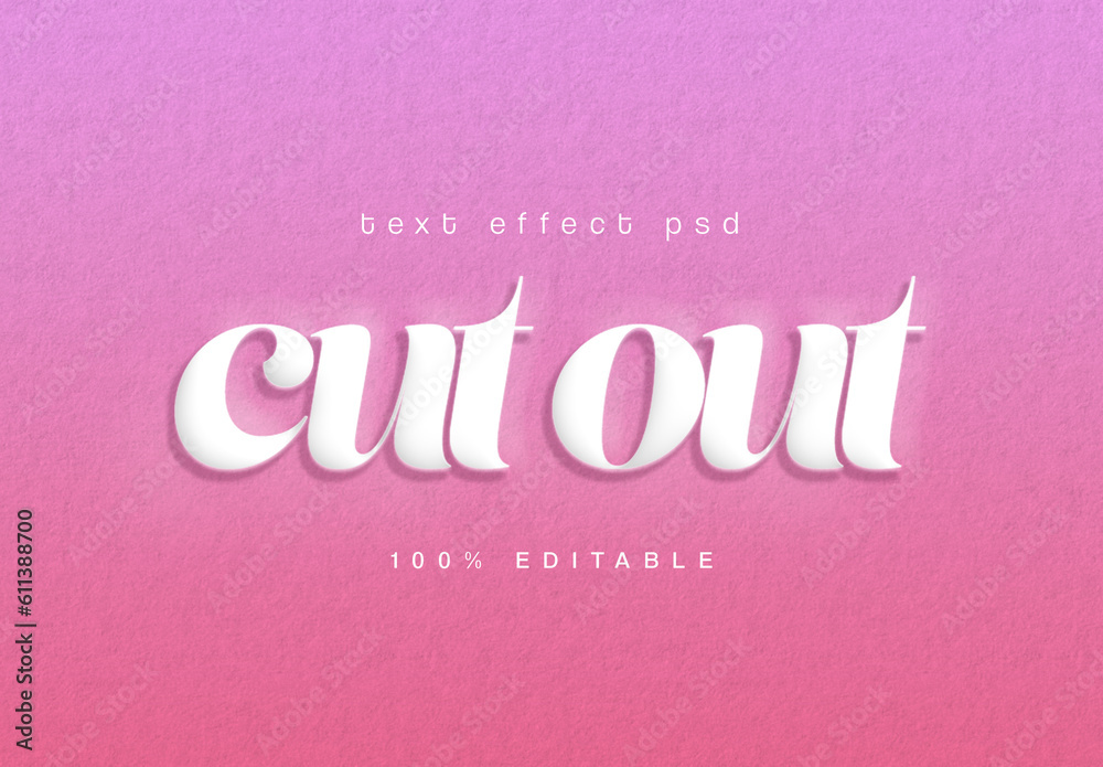 Cut Out Text Effect Stock Template | Adobe Stock