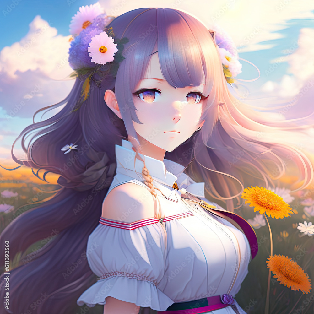 Generative AI, Ai Generated Art, anime girl, chibi girl, cute anime ...