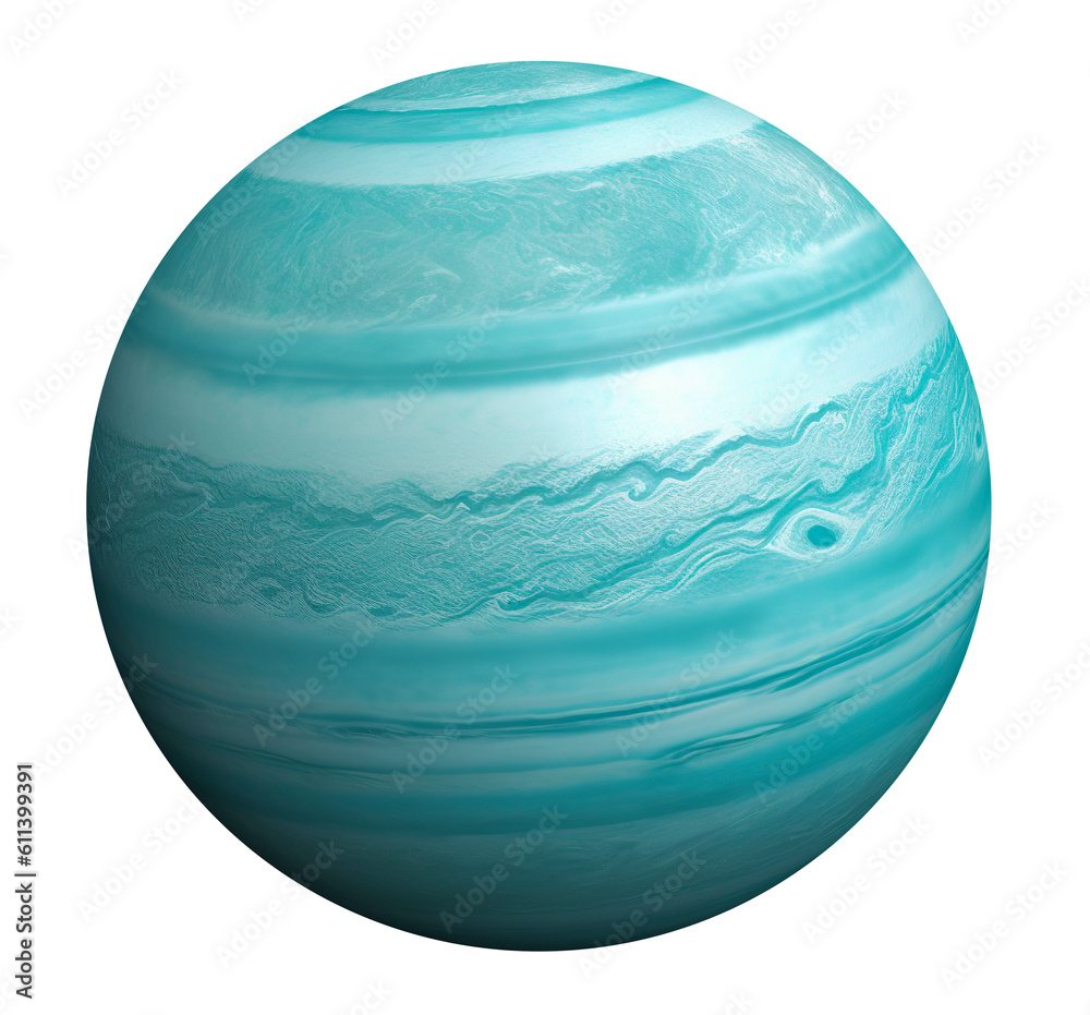 Uranus planet on transparent background. Generative AI. Stock ...