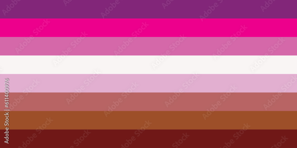 Vector collection of LGBT community different pride flags: lesbian, gay ...