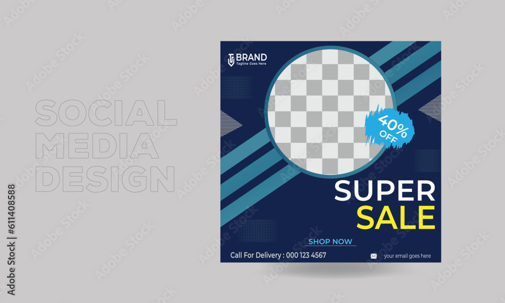 Eye catching modern social poster design , simple and clean deign with ...