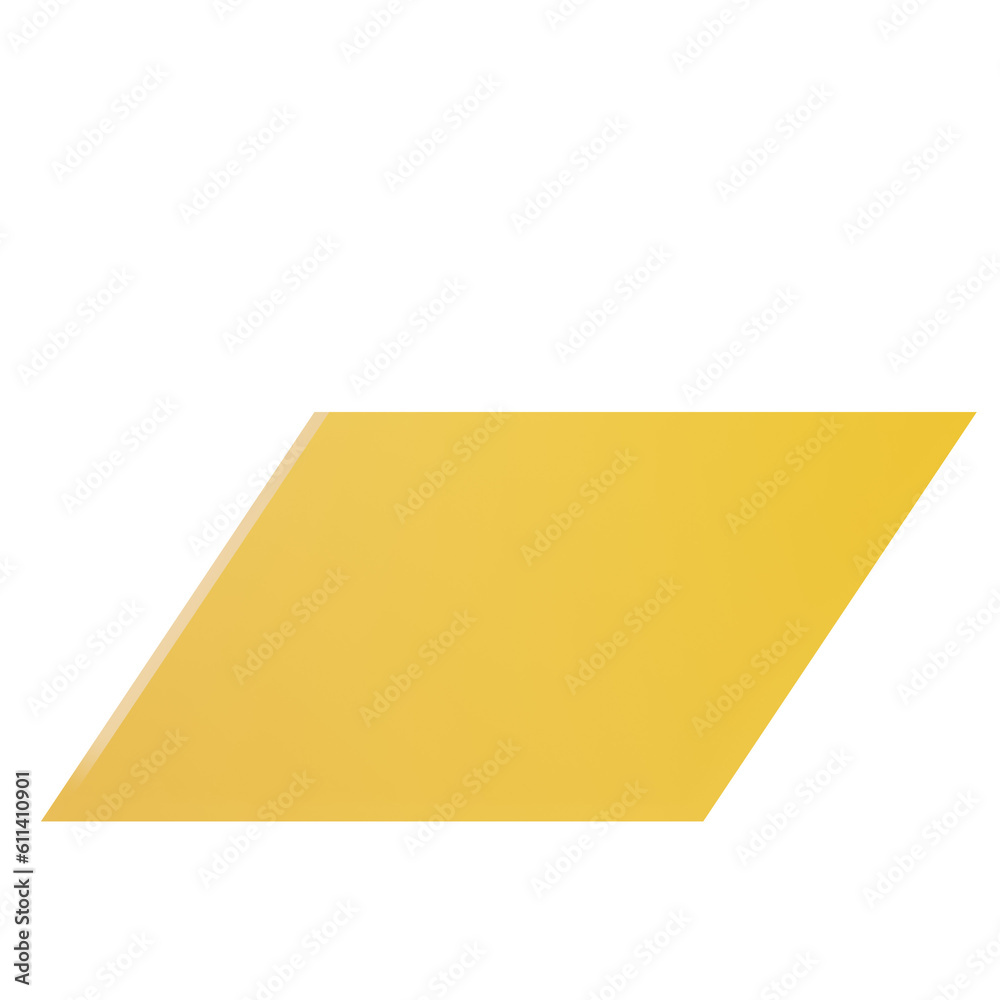 3d Parallelogram shape illustration Stock Illustration | Adobe Stock
