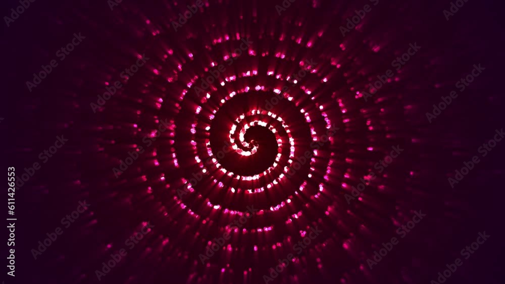 neon lights love heart tunnel particles background, magic particles ...
