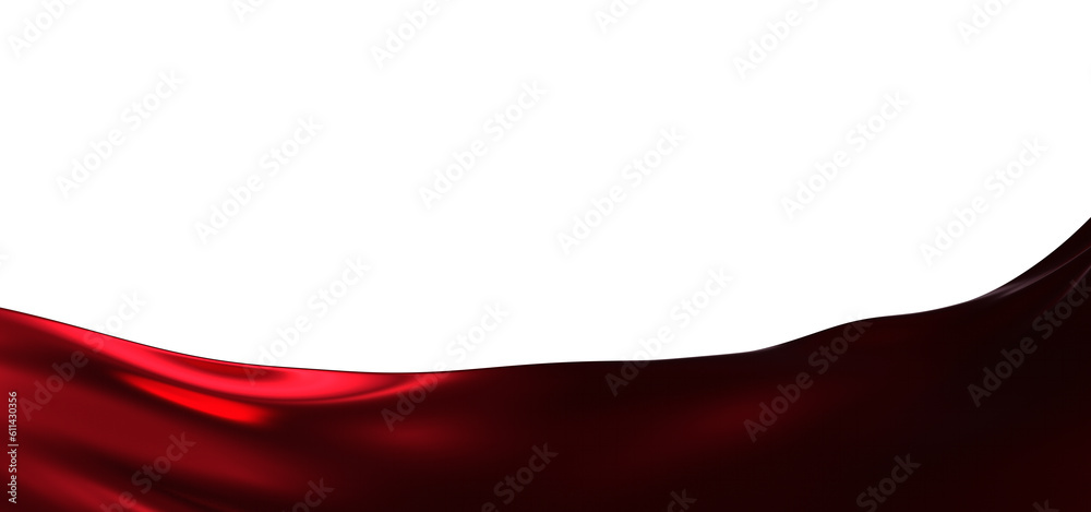 Waving satin cloth isolated on transparent background Stock ...