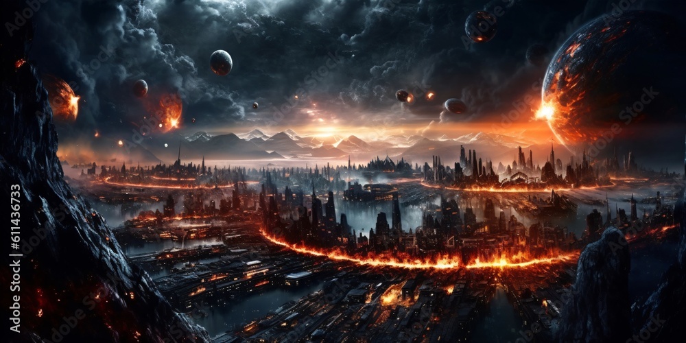 formidable destroying forces in the universe, dramatic natural disaster ...