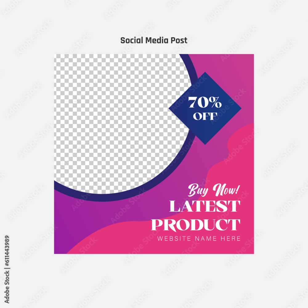 Editable social media minimal square banner template background color ...