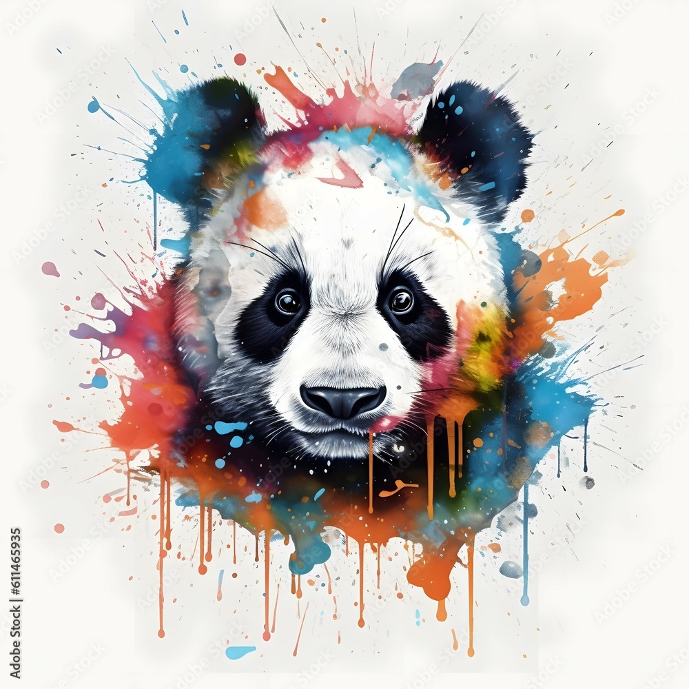 please create new era digital art of a cute Panda, front view, new era ... please create new era digital art of a cute Panda, front view, new era ...