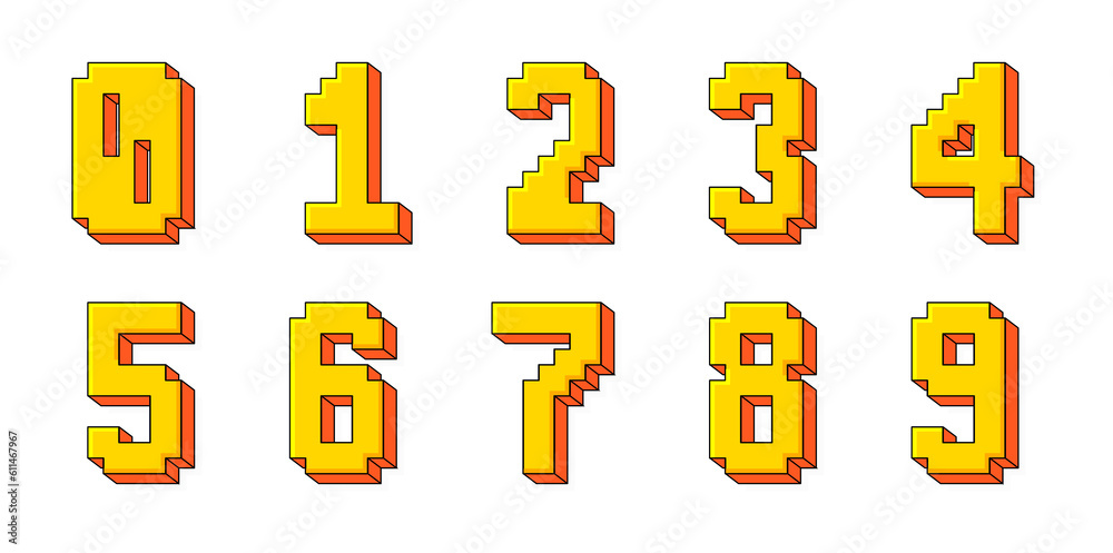 Superman Font Numbers Stock Illustration | Adobe Stock