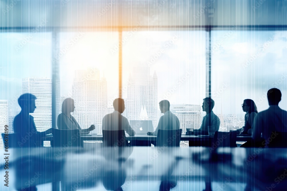 diverse group of professionals discussing business ideas around a ...